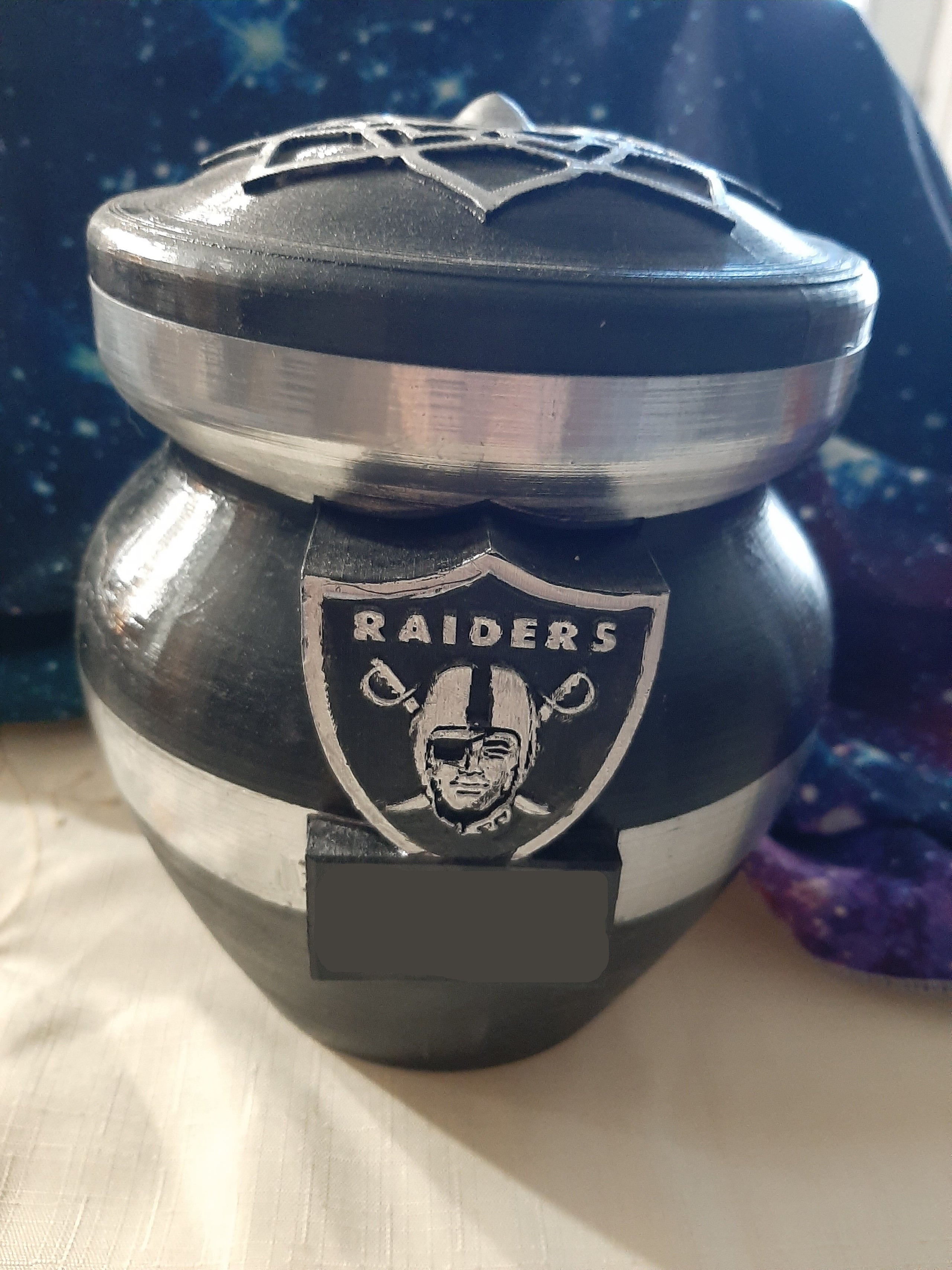 Custom 3D Printed Urn(Raider Nation shown) | Family-friendly ...